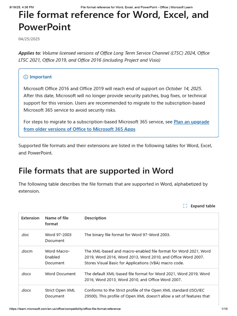 Office File Format Reference Guide | PDF | Microsoft Excel | Microsoft Word