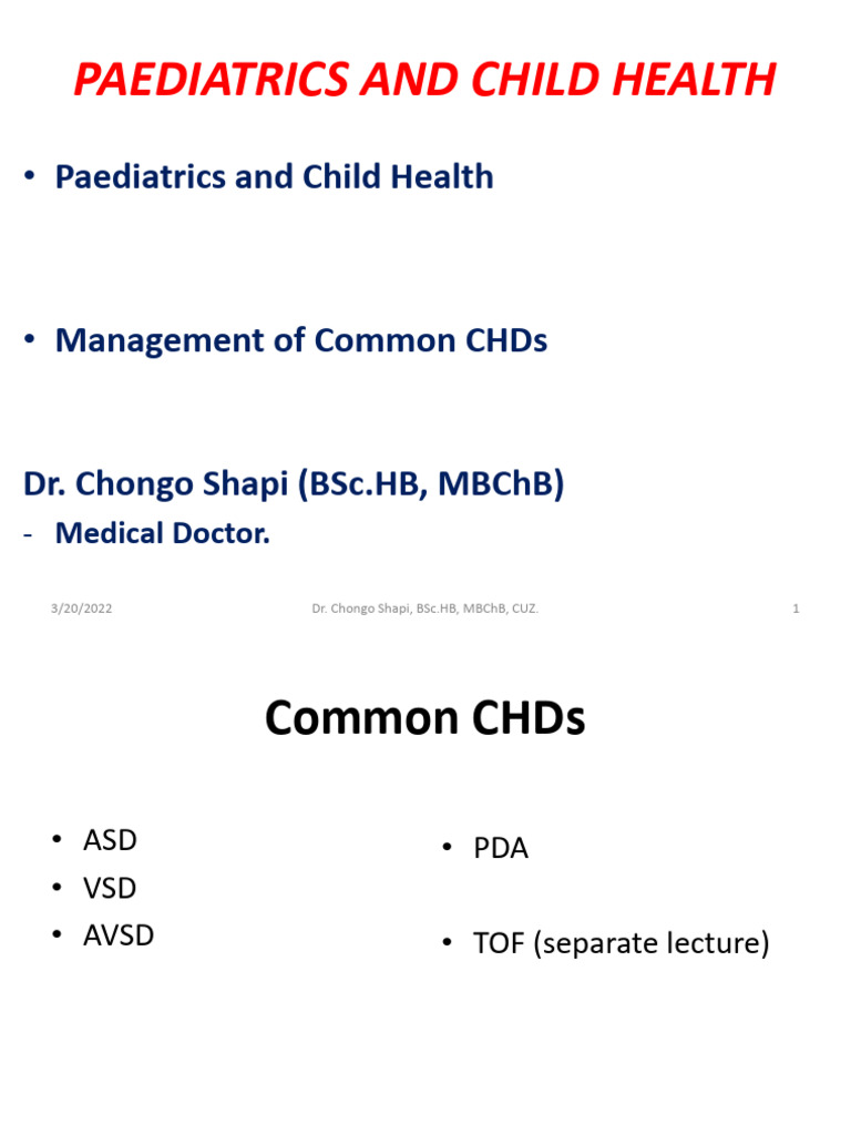 Management of ASDs and VSDs | PDF | Diseases And Disorders ...
