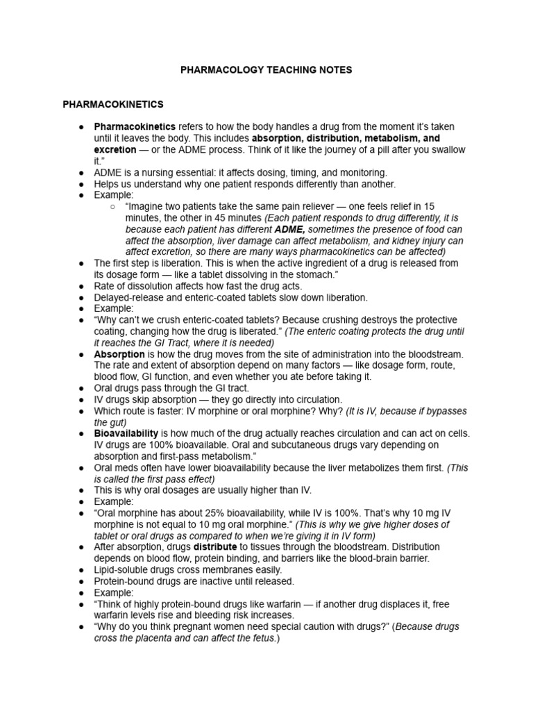 Pharmacokinetics and Pharmacodynamics Overview | PDF | Receptor ...