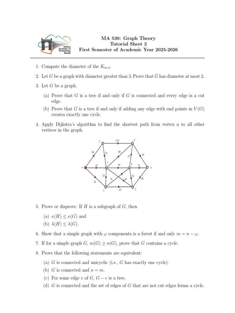 Graph Theory Tutorial 2 | PDF