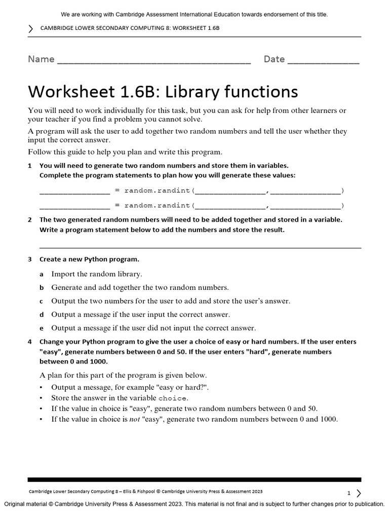User Input Program for Random Numbers | PDF | Computing | Computer Science