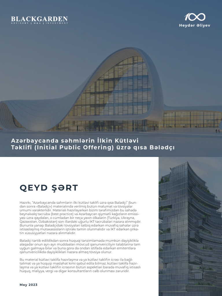 IPO Guide Azerbaijan AZE | PDF