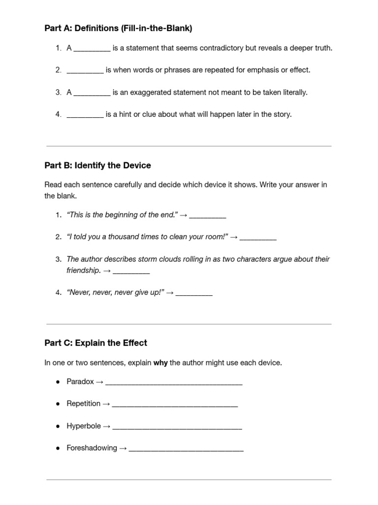 Part A - Definitions (Fill in The Blank) | PDF