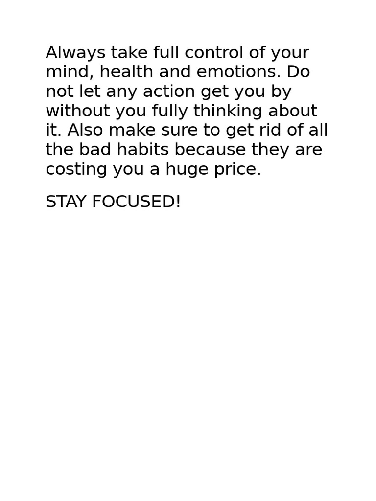 Take Full Control of Your Mind | PDF