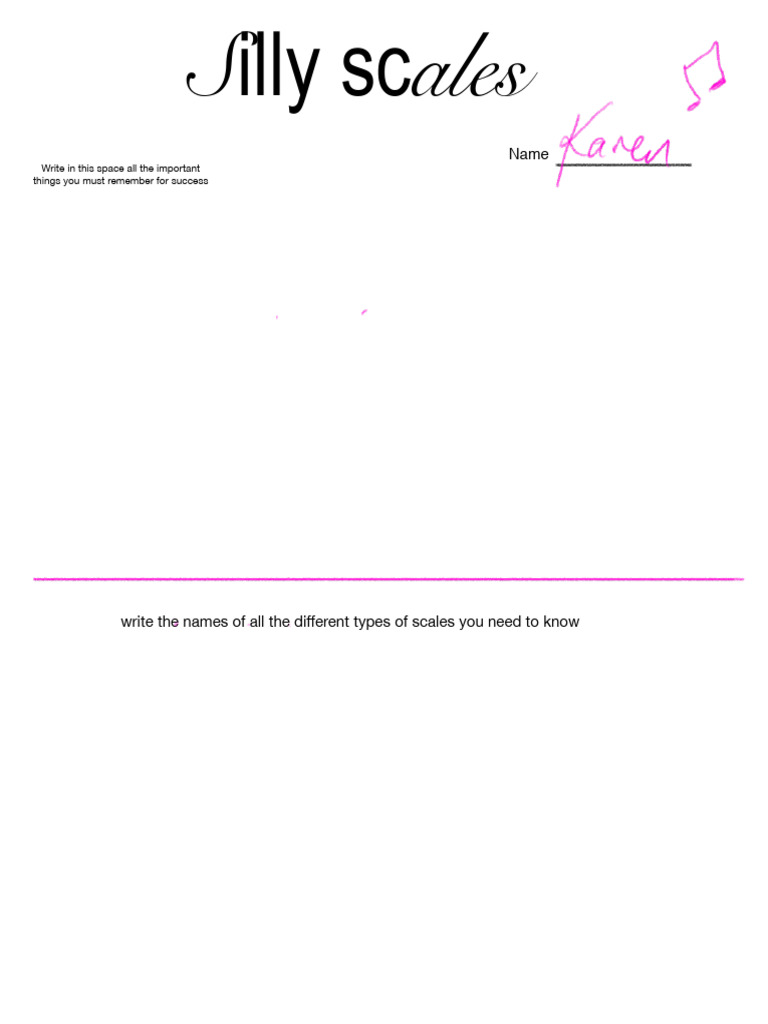 Silly Scales ANSWERS | PDF | Mode (Music) | Minor Scale