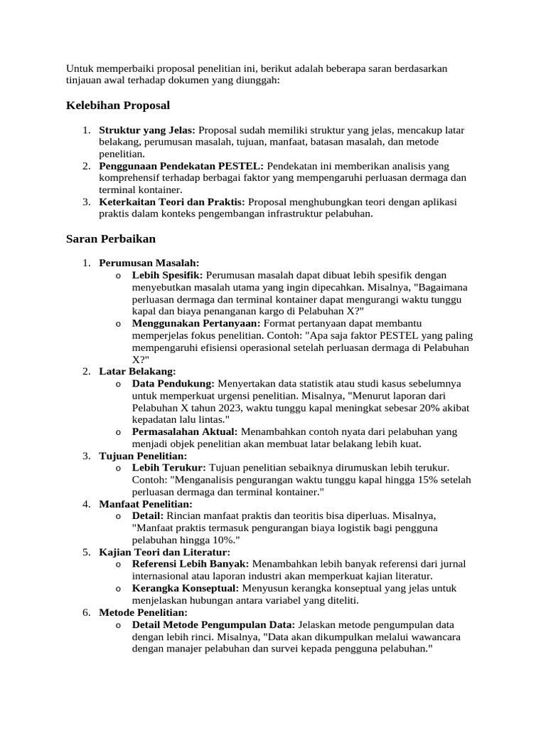 Perbaikan Proposal | PDF