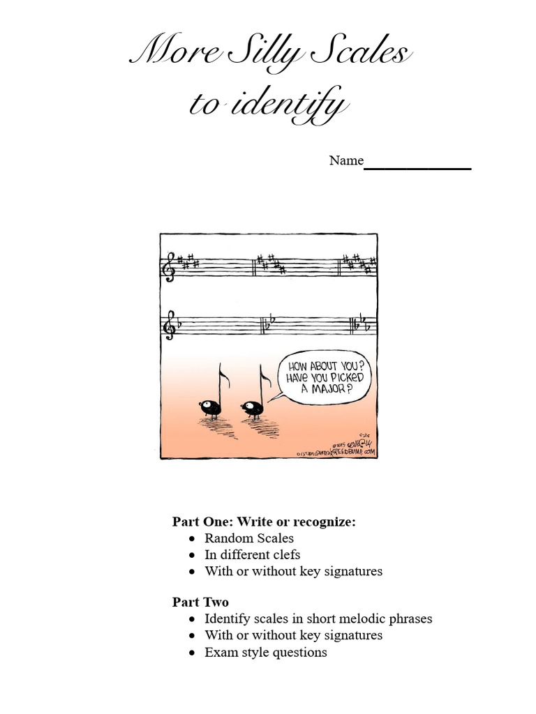More Silly Scales Booklet | PDF | Minor Scale | Scale (Music)