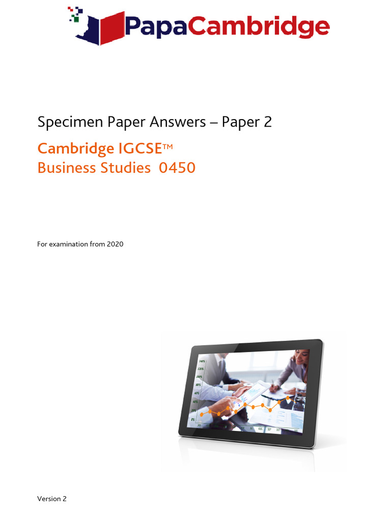 IGCSE Business Studies Paper 2 Answers | PDF | Interest | Profit ...