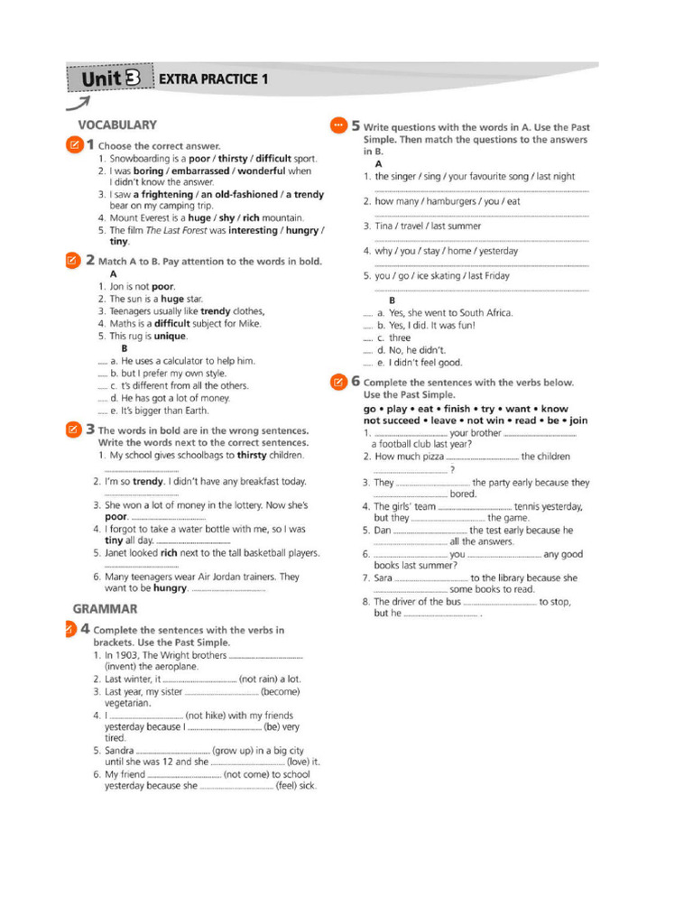 Choices 2 WB Unit 3 - Unit 4 | PDF