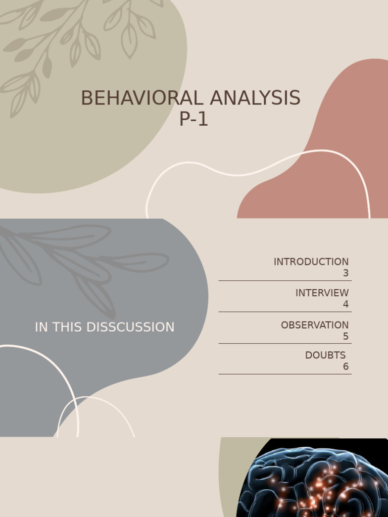 Behavioral Analysis | PDF