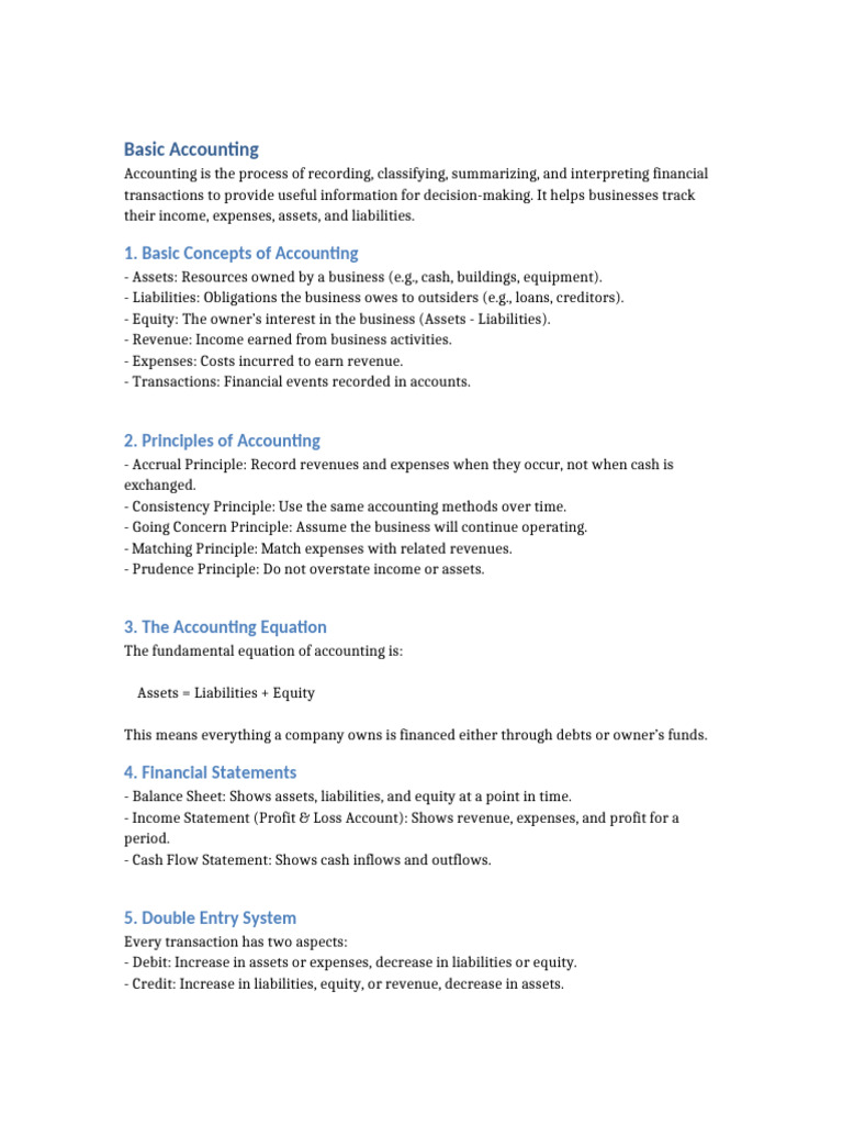 Essential Accounting Concepts Explained | PDF