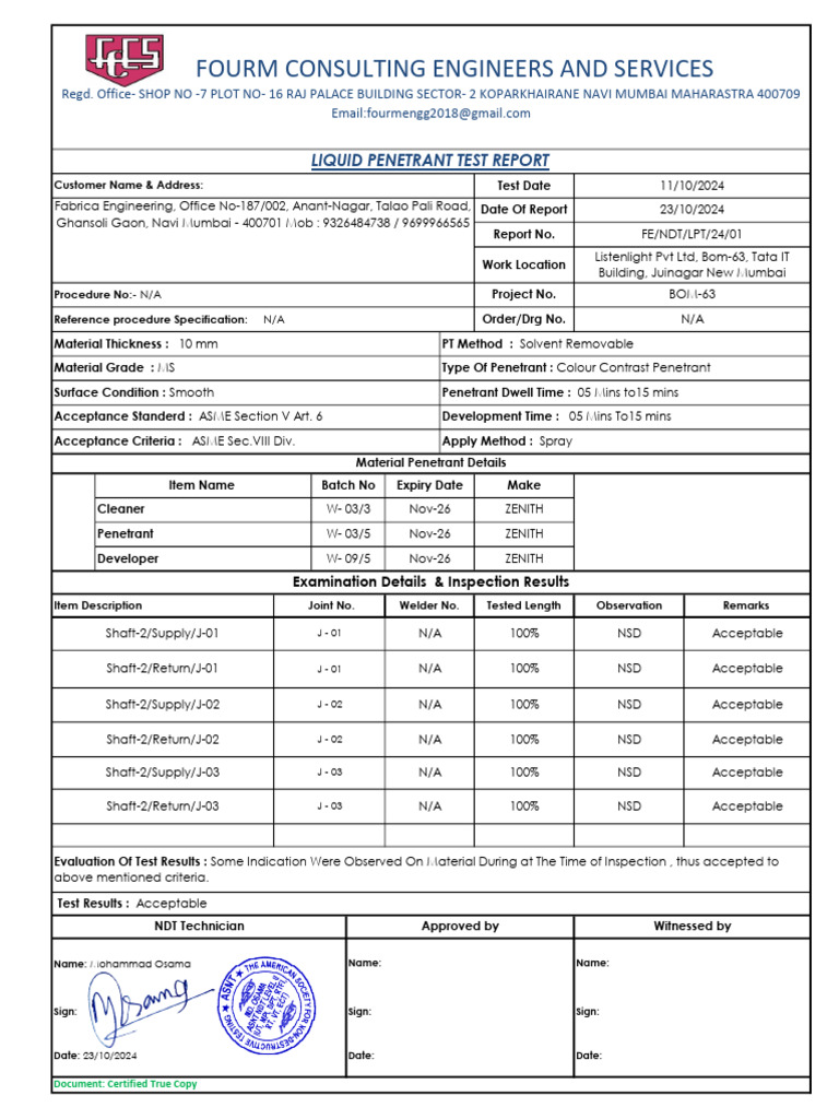 LPT 16-9-25 | PDF | Nondestructive Testing | Industrial Processes