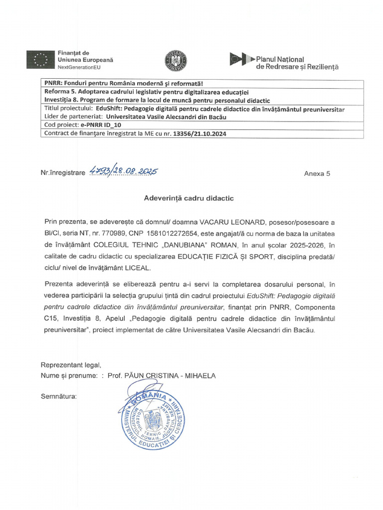 Vacaru Leonard | PDF