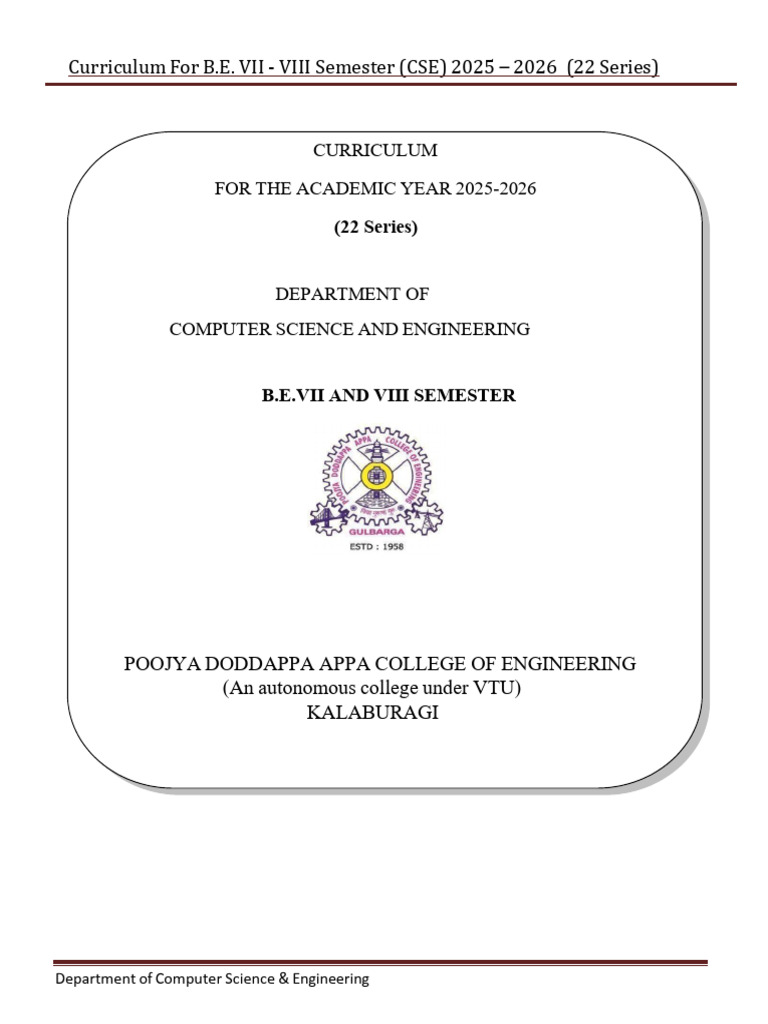 CSE B.E. Curriculum 2025-2026 Overview | PDF | Apache Hadoop | Deep ...