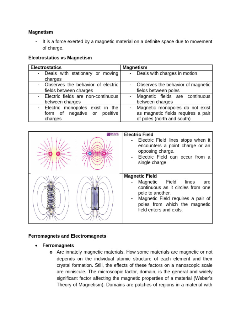 Understanding Magnetism and Electromagnetism | PDF | Electromagnetic ...