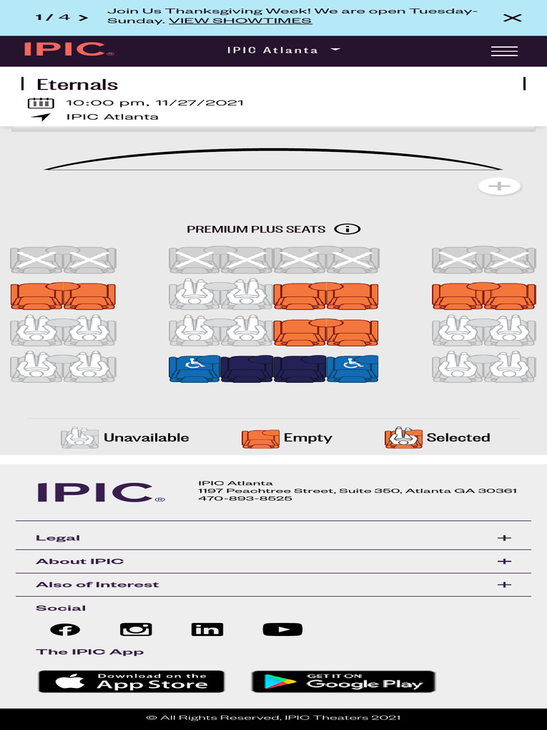 Ipic Theaters Select Seats Pdf