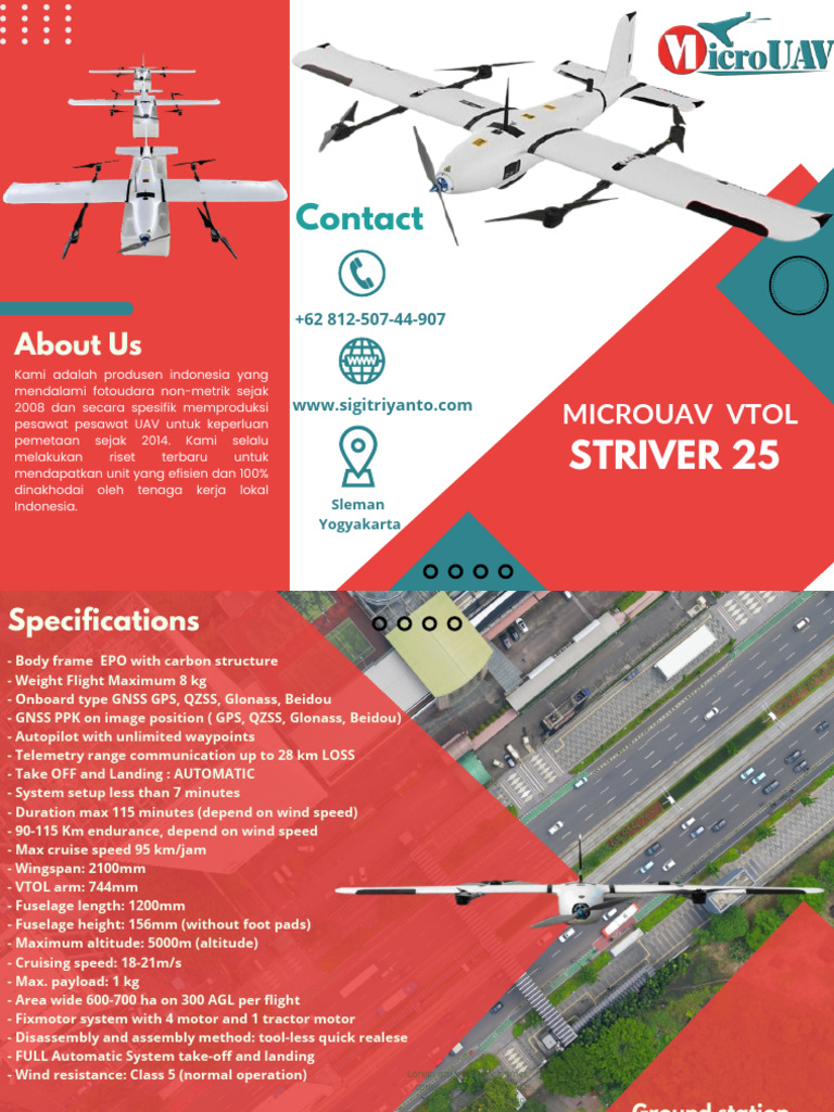 VTOL Striver 25: UAV untuk Pemetaan | PDF