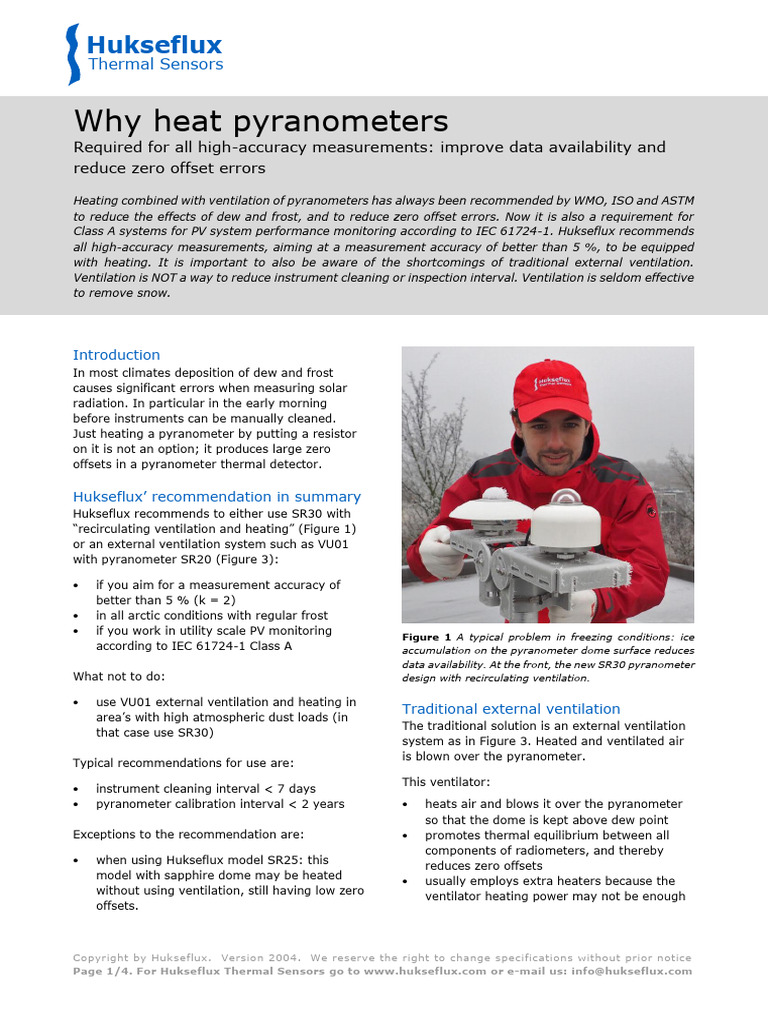 Note-Why Heat Pyranometers v2004 | PDF | Meteorology | Physical Sciences
