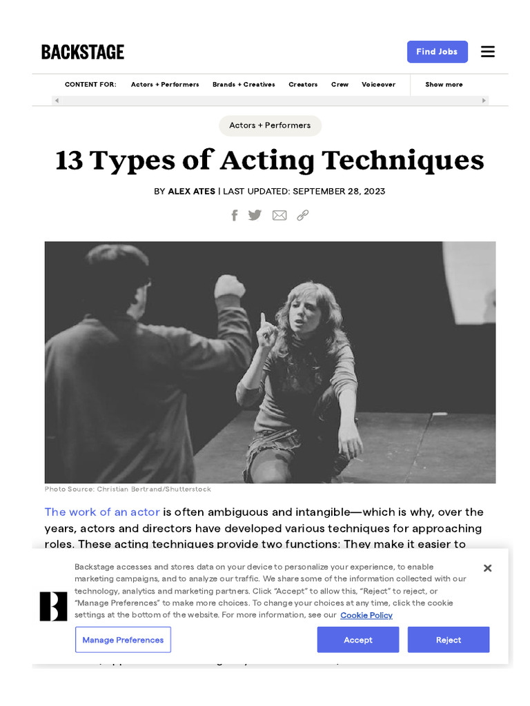 WWW Backstage Com Magazine Article Acting Techniques Mean 1534 ...