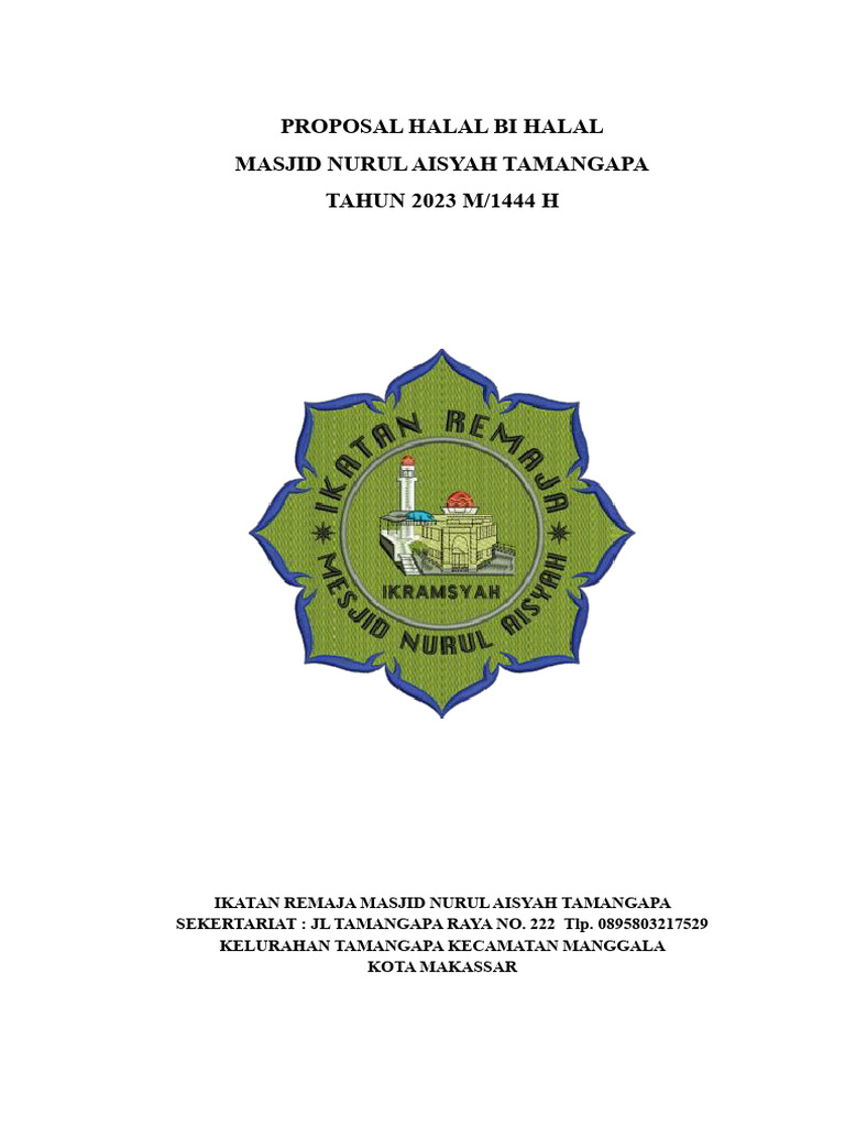 Proposal Halal Bi Halal Masjid 2023 | PDF