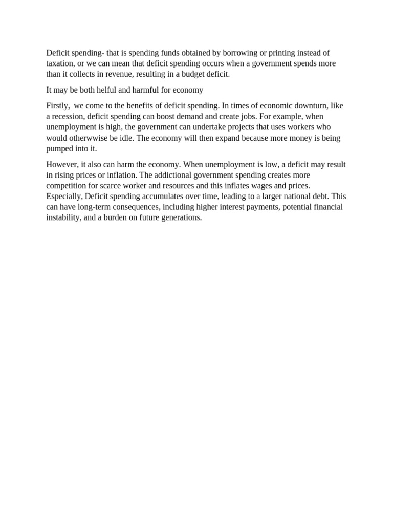 Deficit Spending | PDF