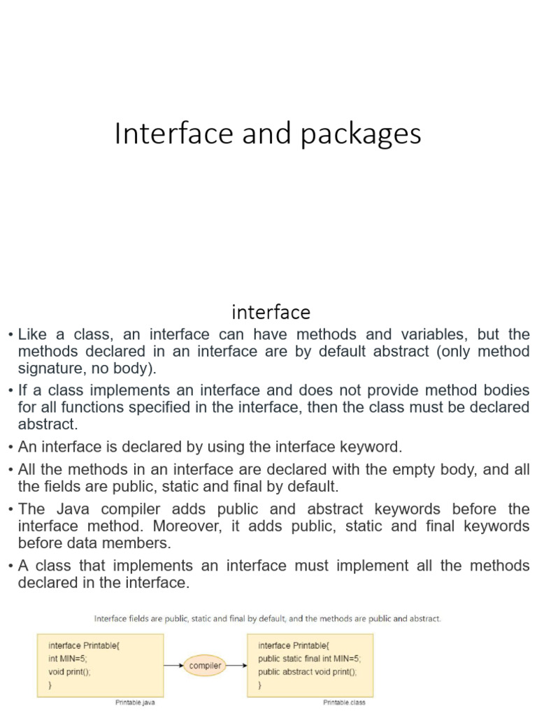 Interface and Packages in Java | PDF | Method (Computer Programming) | Class (Computer Programming)