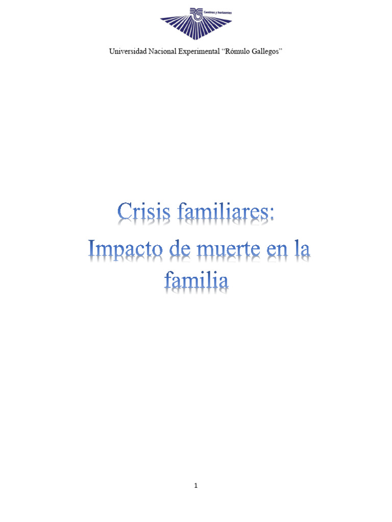 Crisis familiares: Impacto de la muerte | PDF | Adultos | Dolor