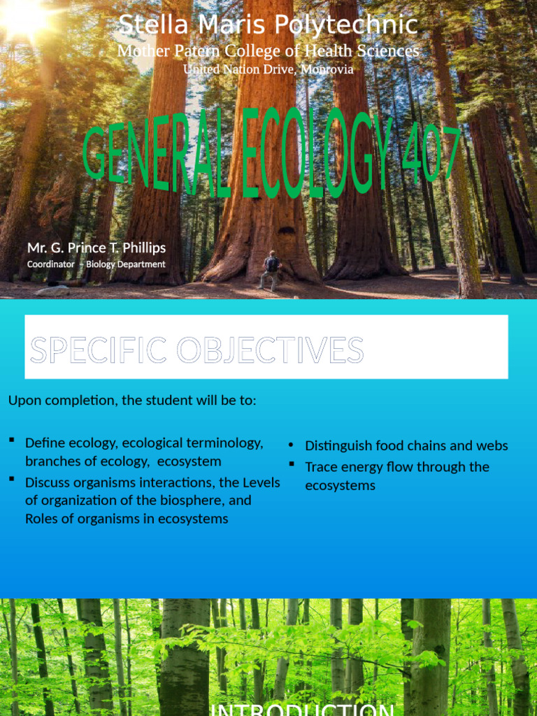 Introduction to Ecology Concepts | PDF | Food Web | Ecology
