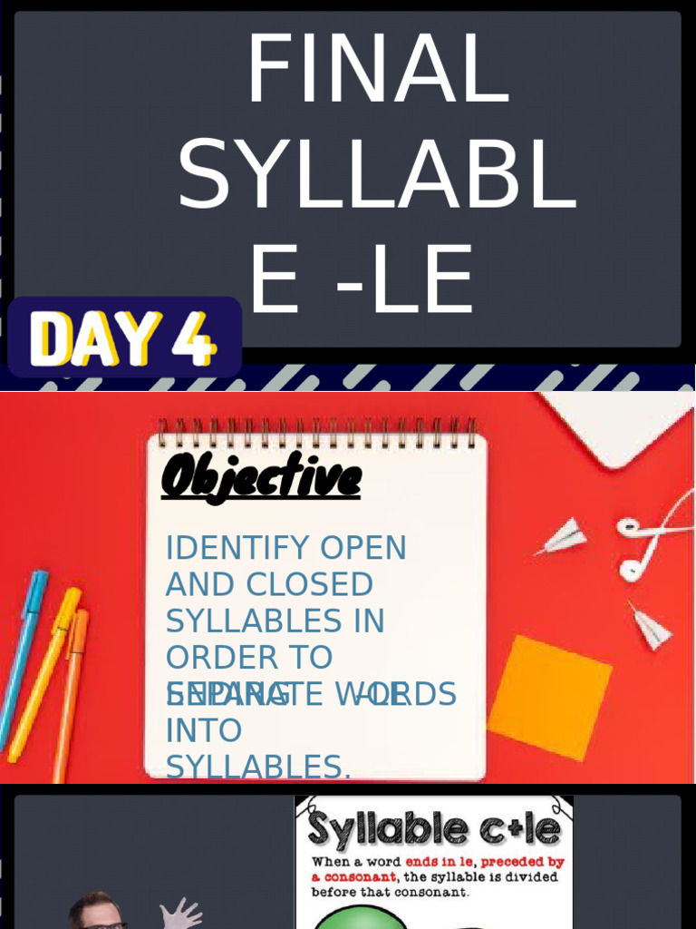 Day 4 - Final Syllable - Le | PDF