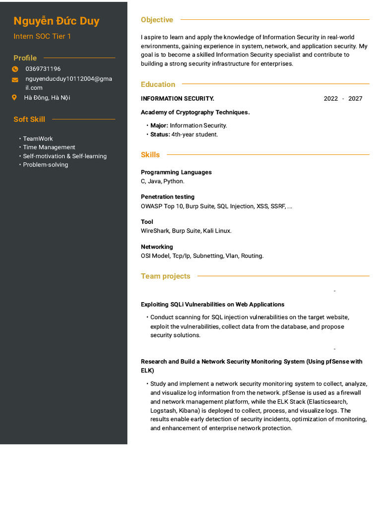 CV Soc | PDF | Computer Engineering | Cyberwarfare