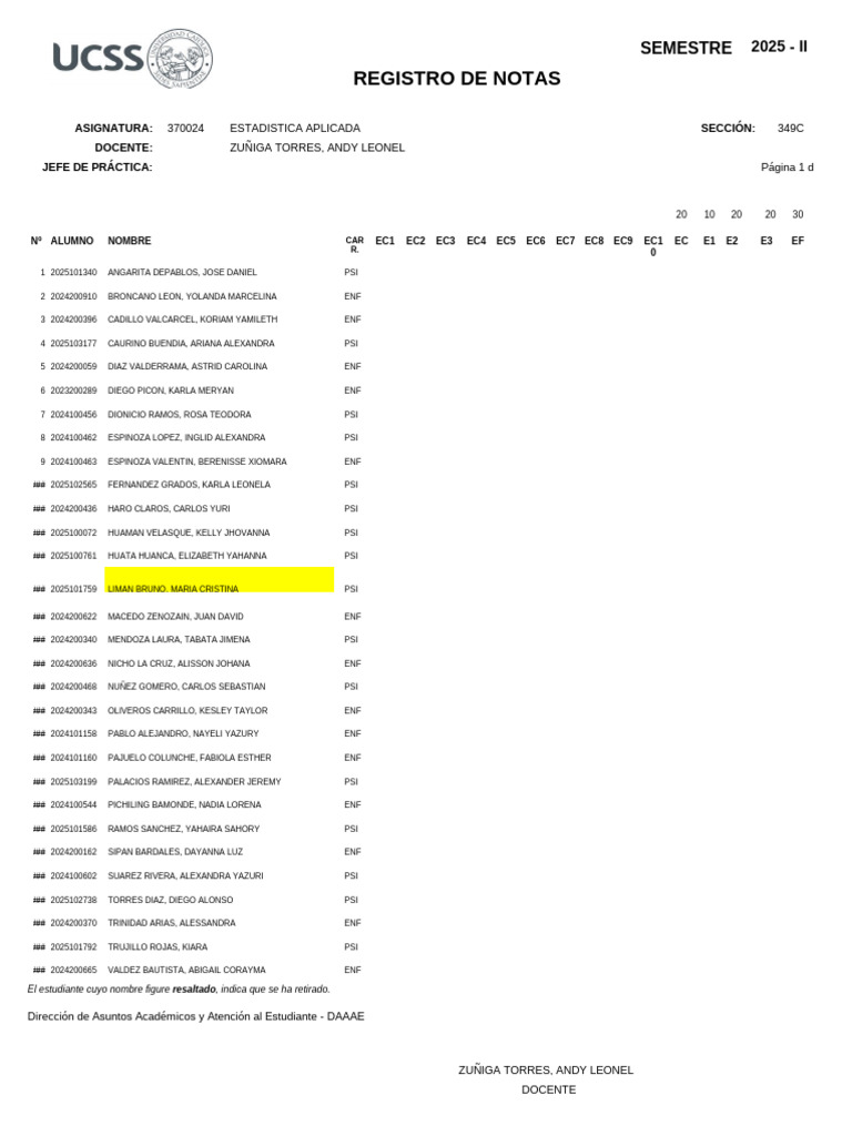 Reporte Notas | PDF