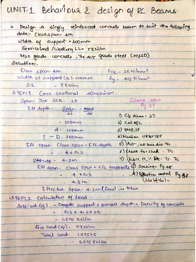 Advanced Concrete Structure - Unit - 1 | PDF