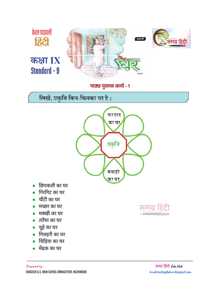 Ghar - Class 9 Hindi - Study Notes - Samagra Hindi Edu Hub | PDF