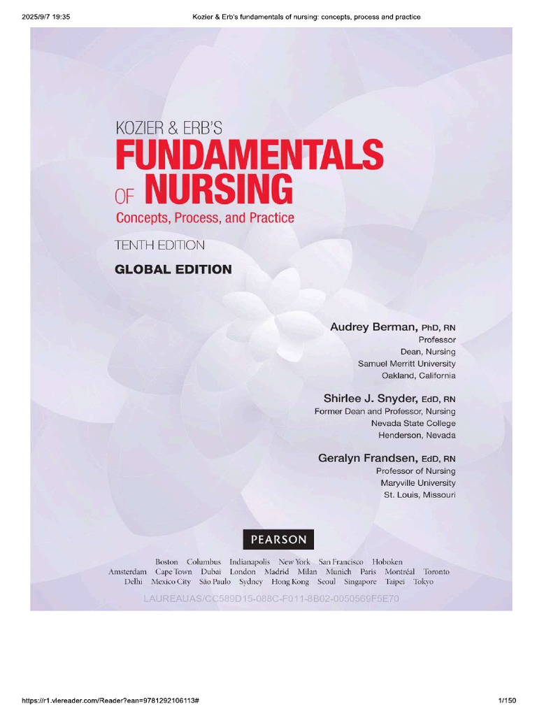 Fundamentals of Nursing Concepts, Process and Practice | PDF
