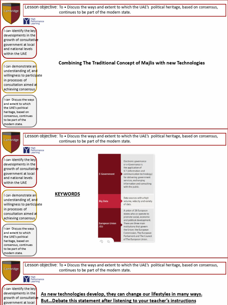 UAE Political Heritage and Modern Governance | PDF | United Arab ...