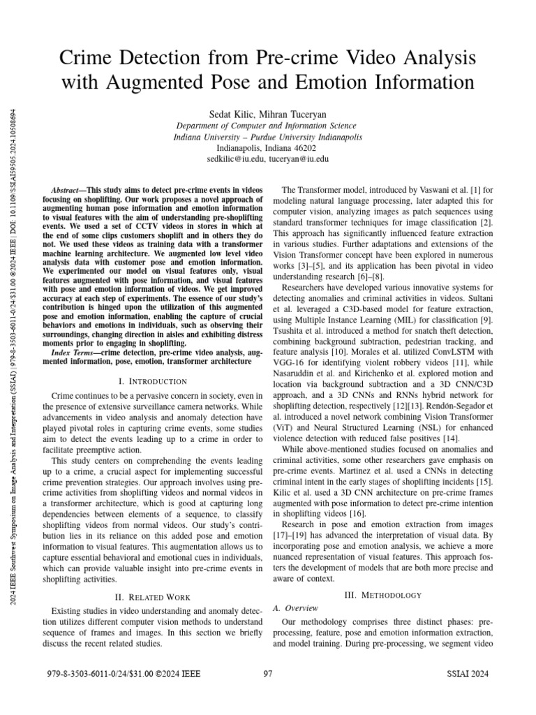 Pre-Crime Video Analysis for Shoplifting | PDF | Information ...