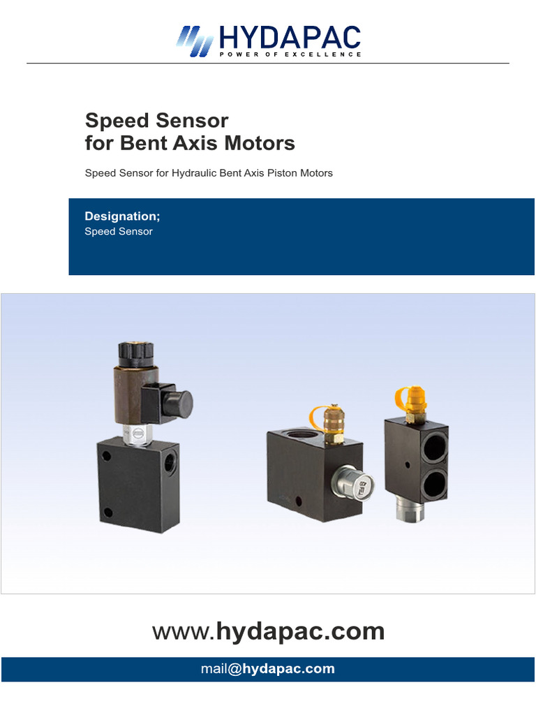 Speed Sensor for Bent Axes Motors | PDF