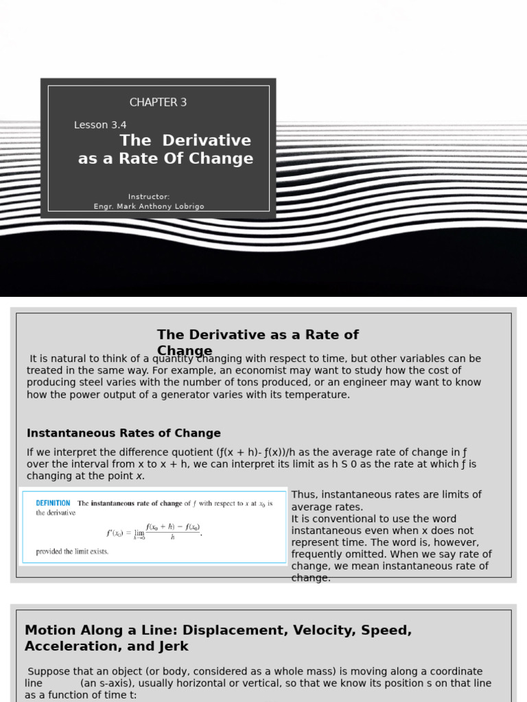 Differential Calc. CHAPTER 3 (Lesson 3.4-3.6) | PDF | Trigonometric ...