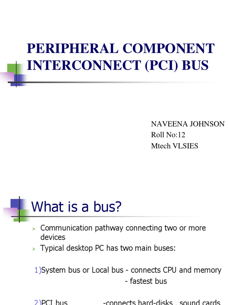 Peripheral Component Interconnect (Pci) Bus | PDF | Telecommunications ...