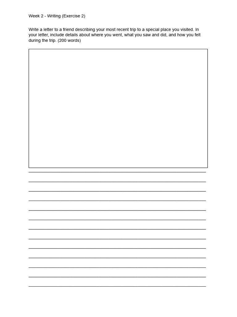 Week 2 - Writing (Exercise 2) | PDF