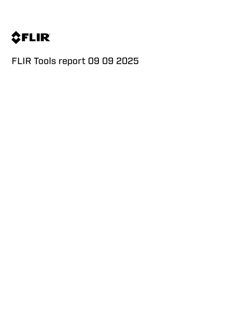 FLIR Tools Temperature Report 2025 | PDF