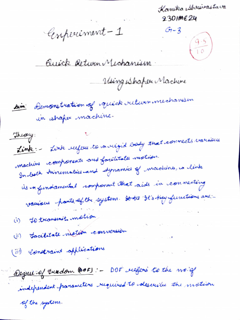 Quickreturn Shaper Kdom | PDF