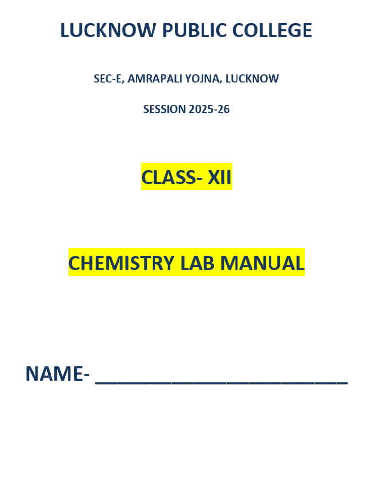 Chemistry Project File Template | PDF
