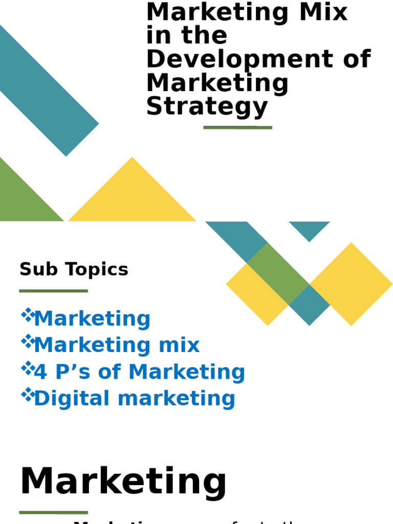 Marketing Mix Strategies for Success | PDF | Marketing | Digital Marketing