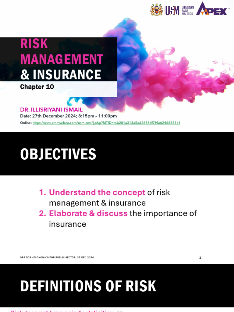 Chapter 10 - 2024-12-27 - II | PDF | Insurance | Risk