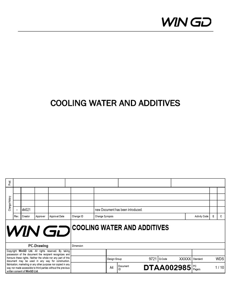 Cooling Water Requirements & Additives | PDF | Chemical Substances ...