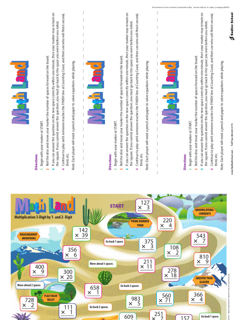 Math Board Game Instructions | PDF | Mathematics | Arithmetic