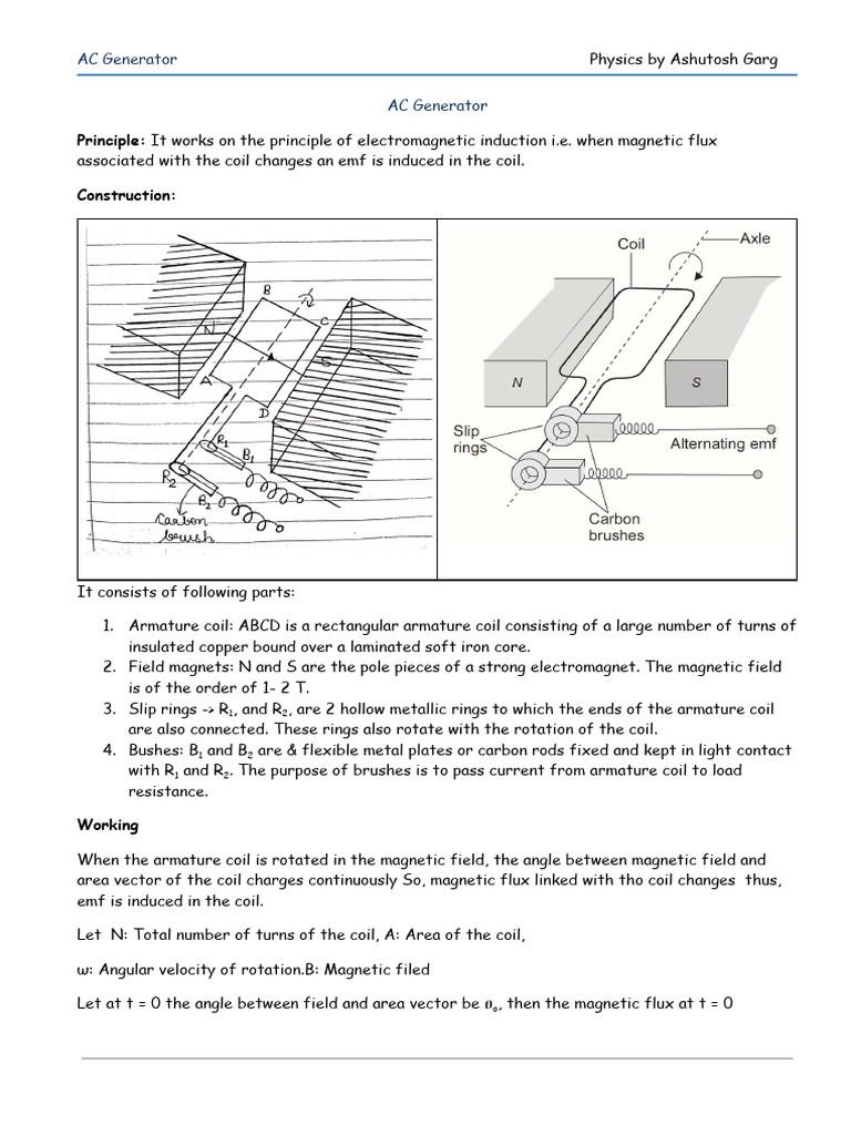 Understanding AC Generator Principles | PDF