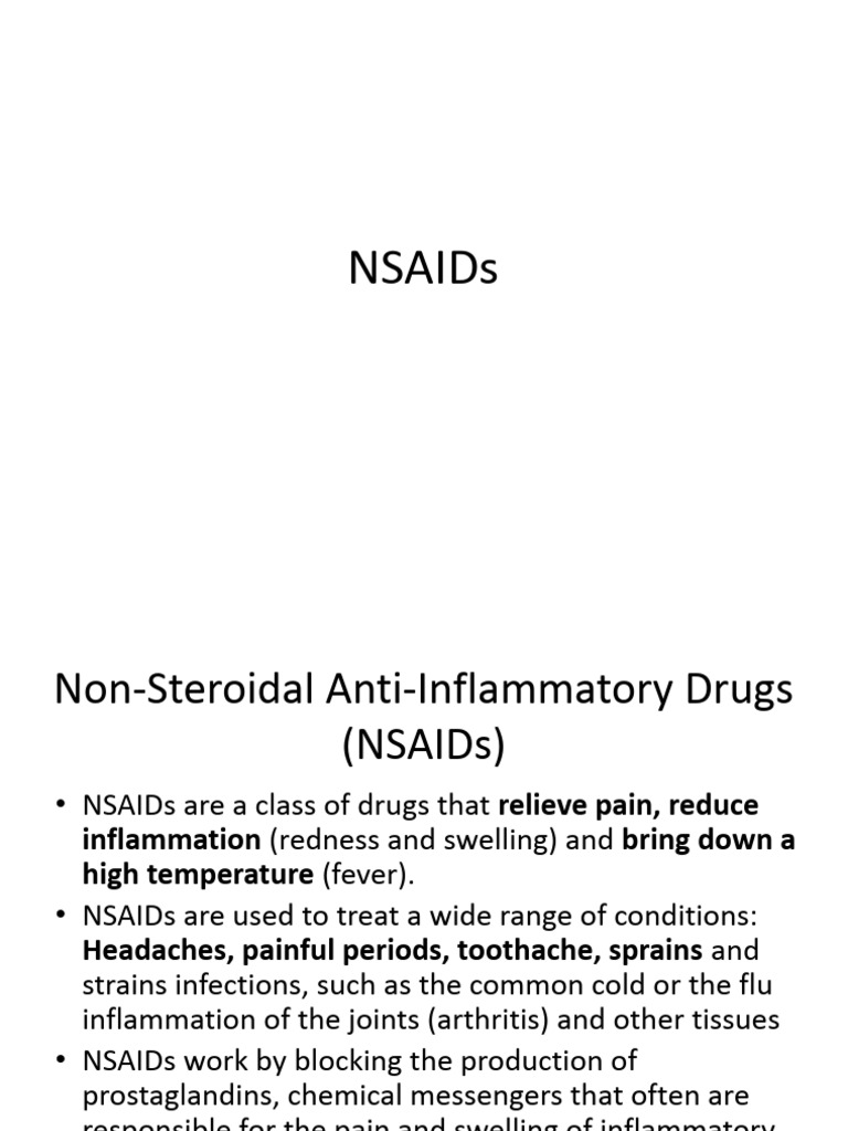 NSAIDs: Mechanism and Classification | PDF | Nonsteroidal Anti ...