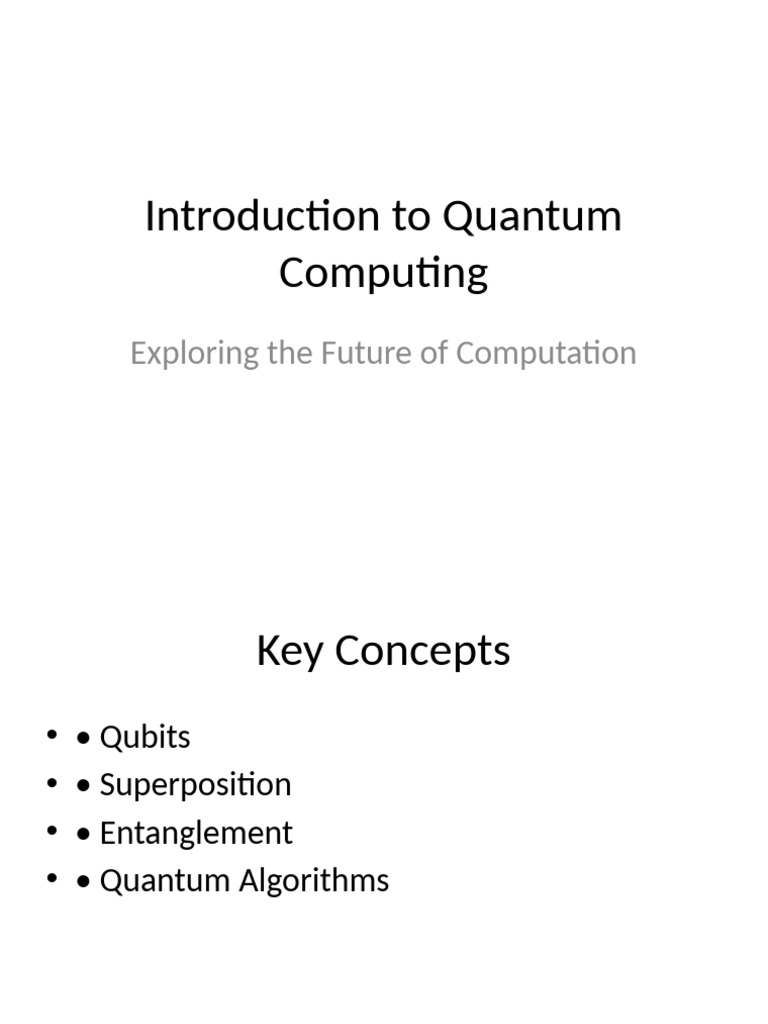 Quantum Computing | PDF